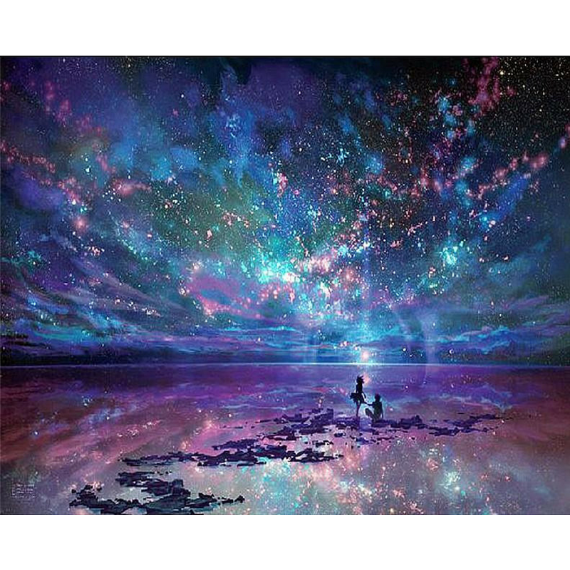 2019 New Dream Night Starry Sky Landscape 5d Diamond Painting VICM1034 ...