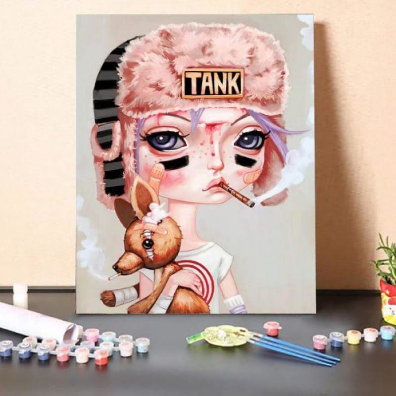 Paint By Numbers Kit-TANK GIRL – Craft Painting